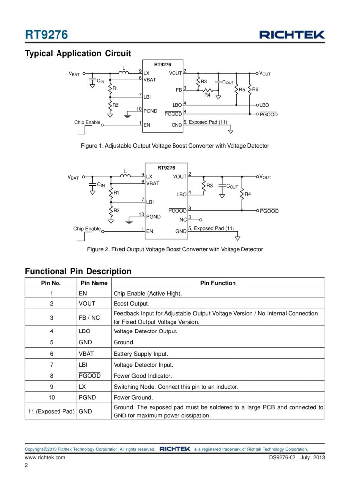 RT9276GQW datasheet page 2