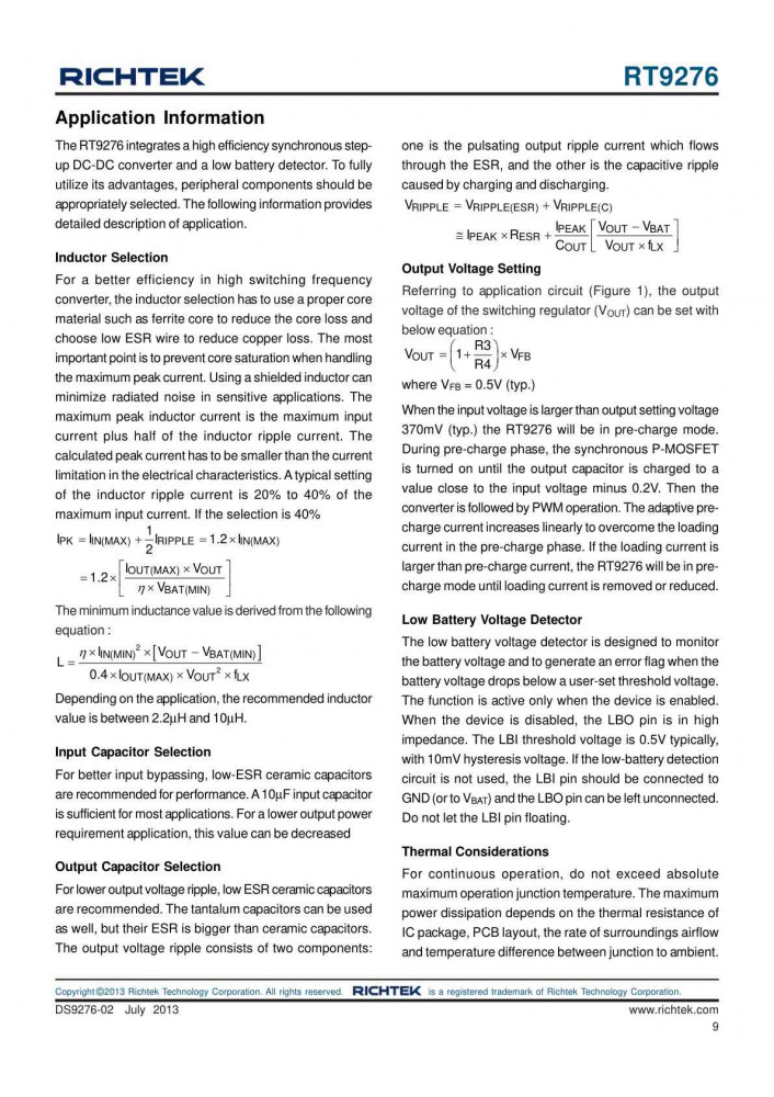 RT9276GQW datasheet page 9