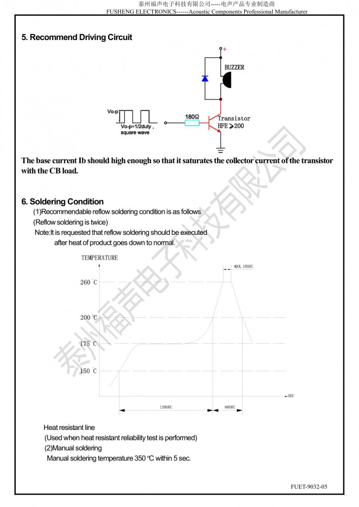 FUET-9032-05 soldering and reliability page
