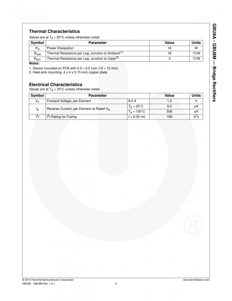 GBU8K datasheet page 3