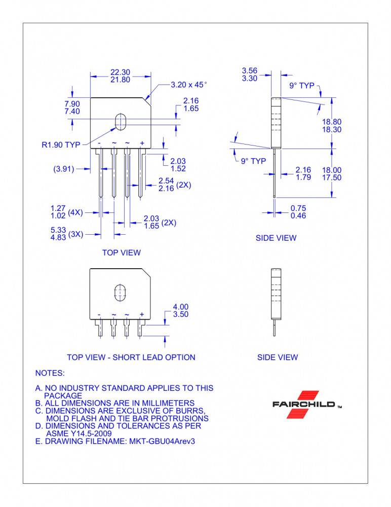 GBU8K package drawing page