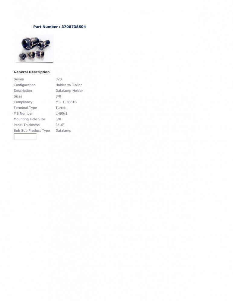 Dialight 3708738504 technical document page