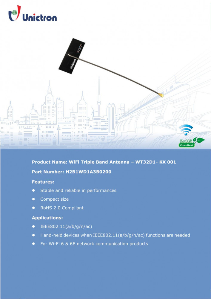 WT32D1-KX 001 datasheet page 1