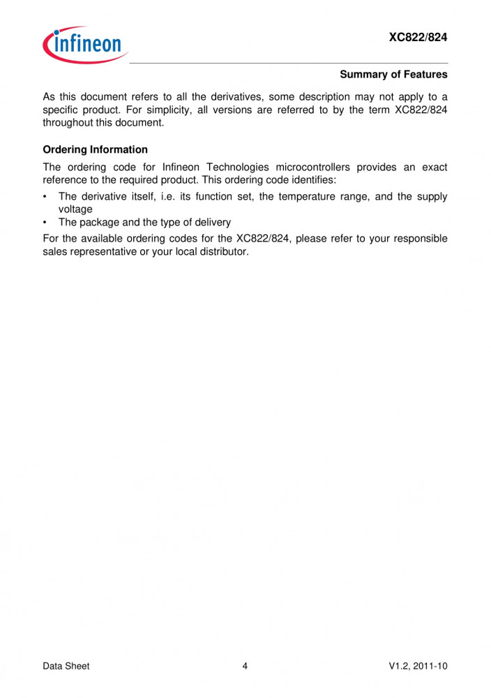 XC822T0FRIAAFXUMA1 technical document page 10