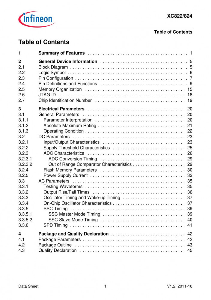 XC822T0FRIAAFXUMA1 technical document page 5