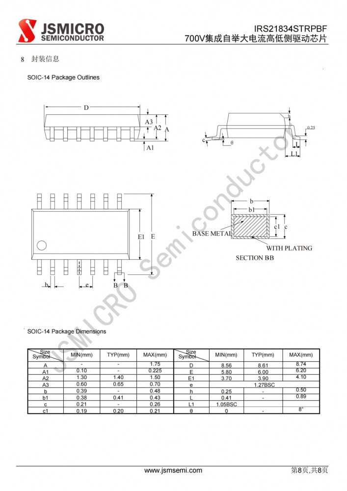 IRS21834STRPBF-JSM technical document page 8