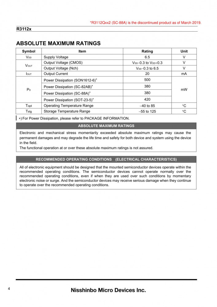 R3112 datasheet preview, page 4