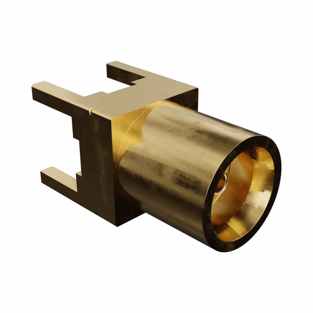 SMP-MAX Jack, Straight, Detent, PCB Receptacle, Through Hole, Brass Body, Gold (Au) Plated, Tray, 50 Ohms for sale