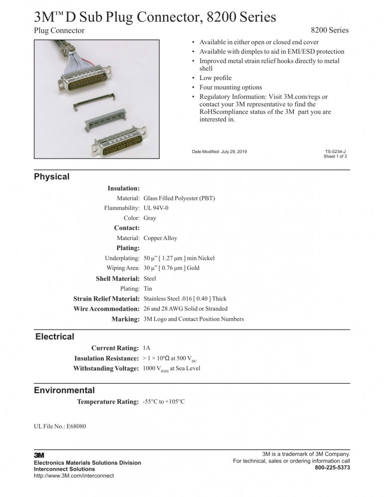 3M M7PSK-2510J technical document page 1