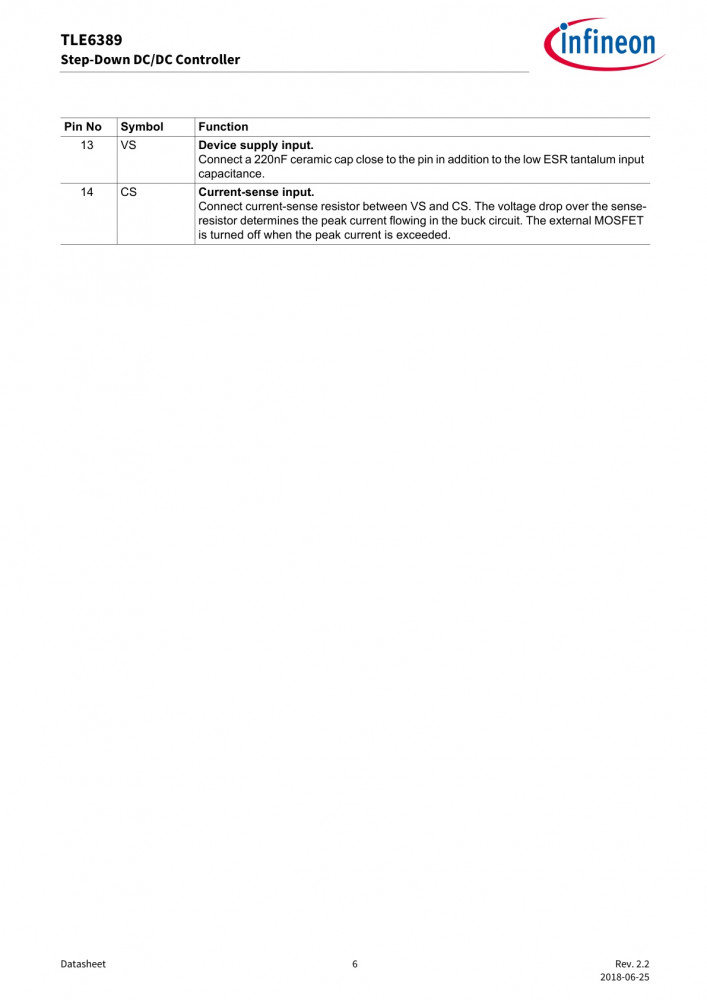 TLE6389 datasheet page 6