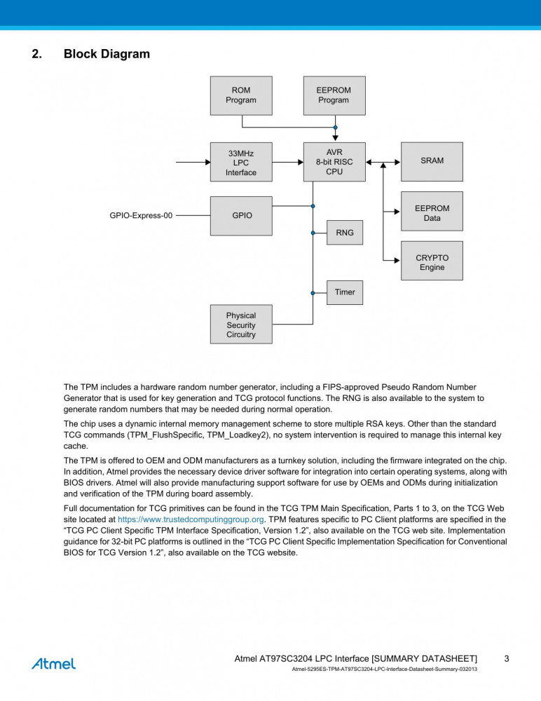 AT97SC3204 technical document page 3