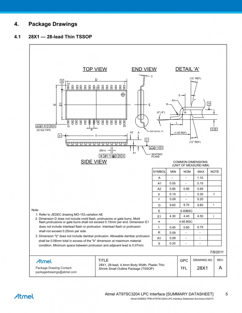 AT97SC3204 technical document page 5