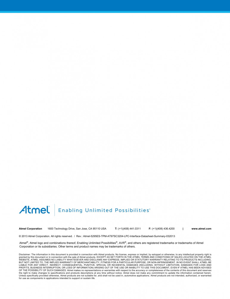 AT97SC3204 technical document page 8