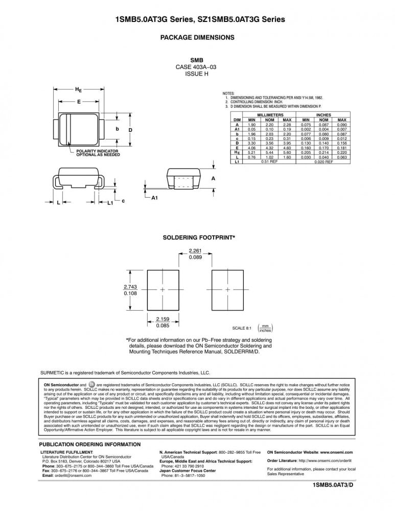 1SMB43AT3G datasheet page 7