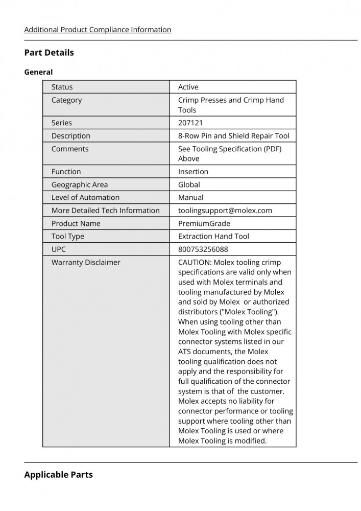Molex 622015900 document page 2