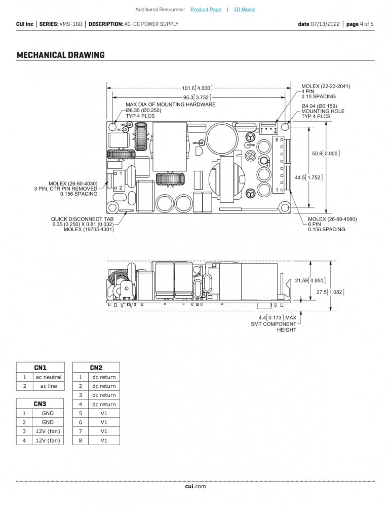 CUI VMS-160-15 datasheet page 4