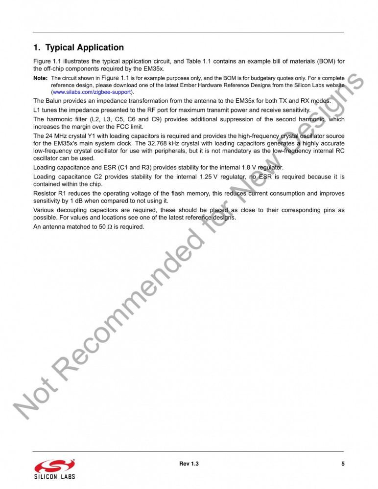 EM357 datasheet page 5