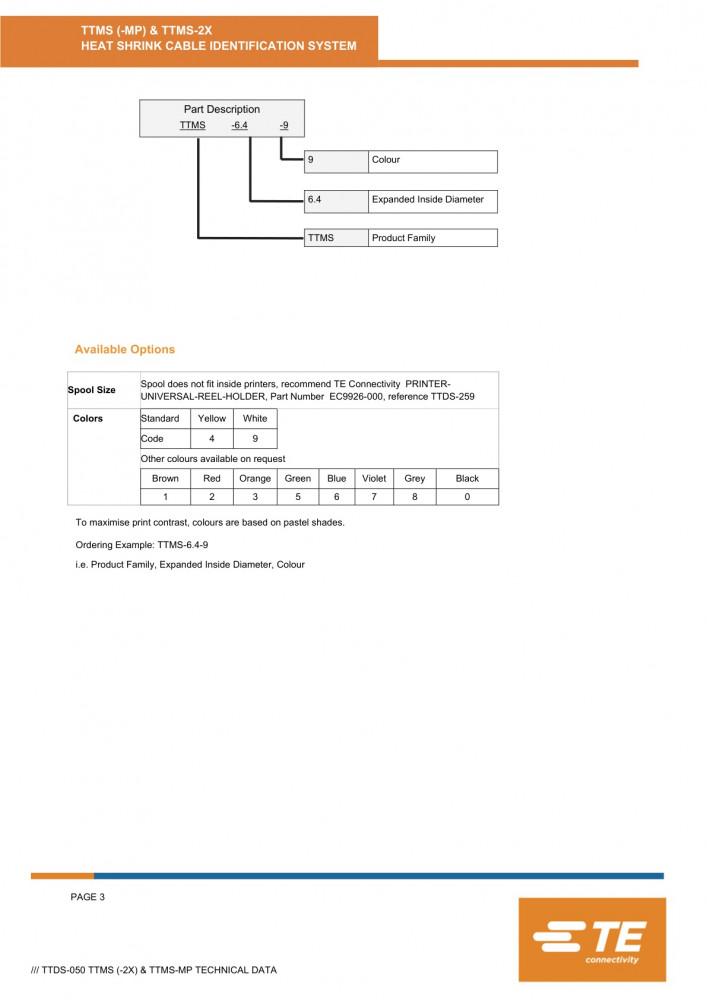 TTMS technical datasheet page 3