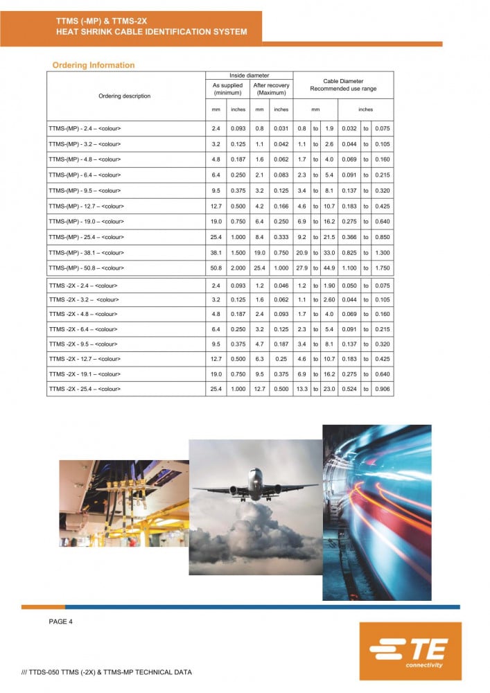 TTMS technical datasheet page 4