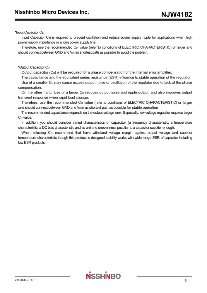 NJW4182 datasheet page 6