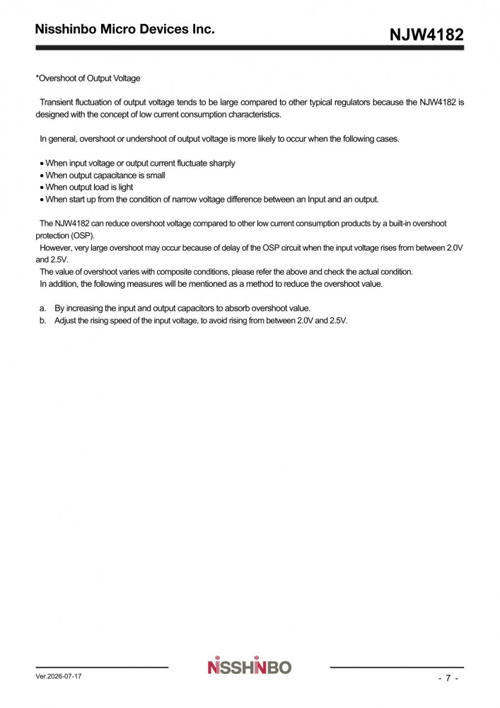 NJW4182 datasheet page 7