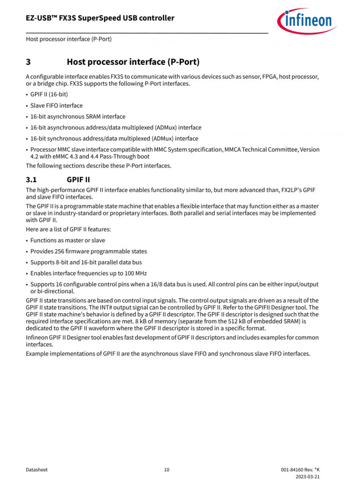 CYUSB3035-BZXC datasheet page 10