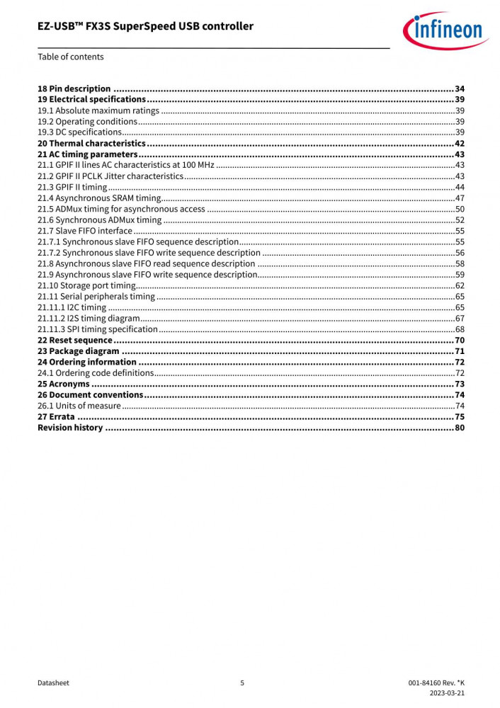 CYUSB3035-BZXC datasheet page 5
