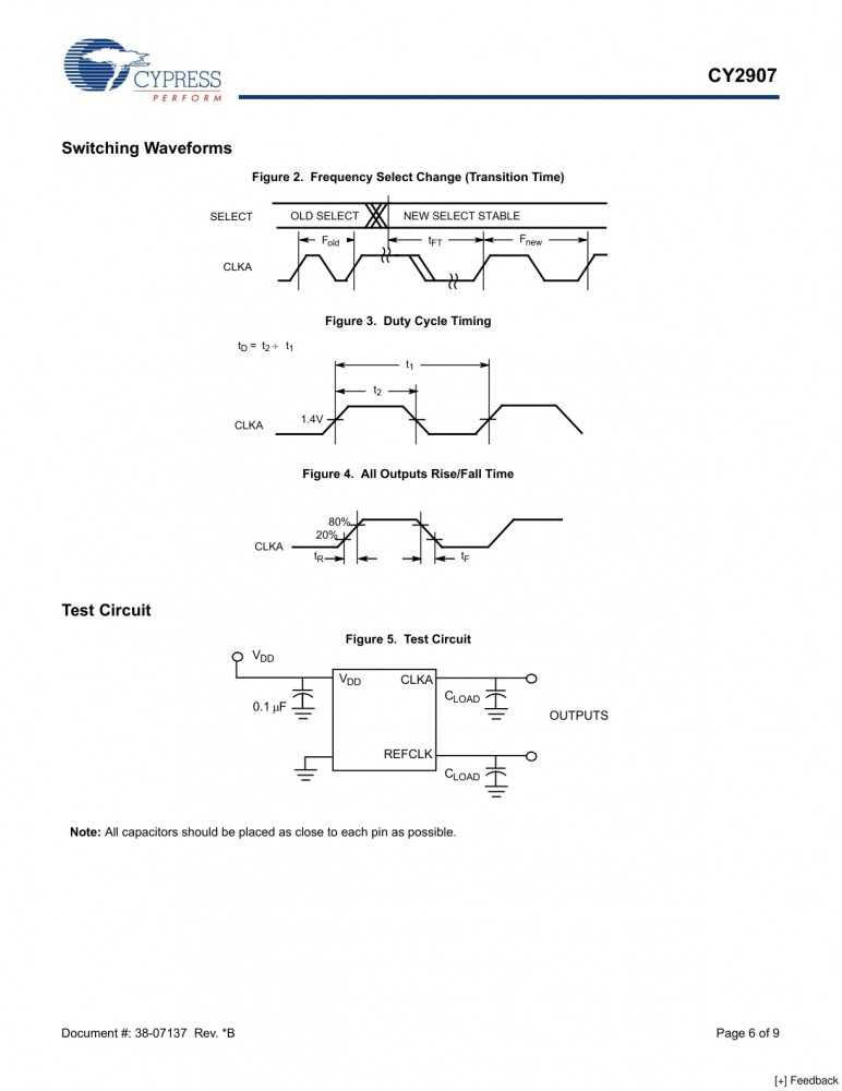 CY2907 datasheet page 6