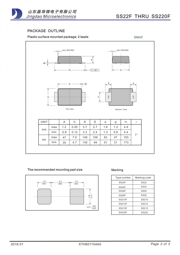 SS26F datasheet page 3