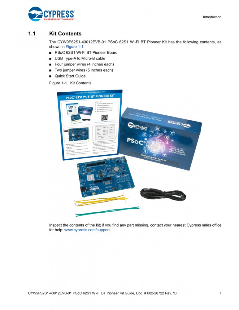 PSoC 62S1 Wi-Fi BT Pioneer Kit Guide page 7
