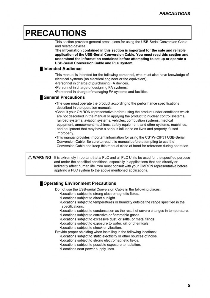 CS1W-CIF31 manual page 6