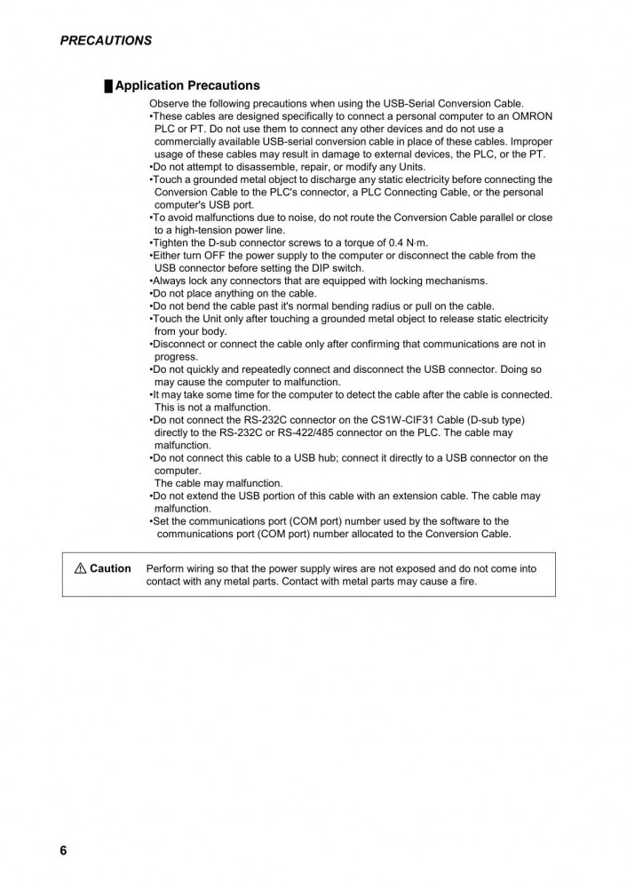 CS1W-CIF31 manual page 7