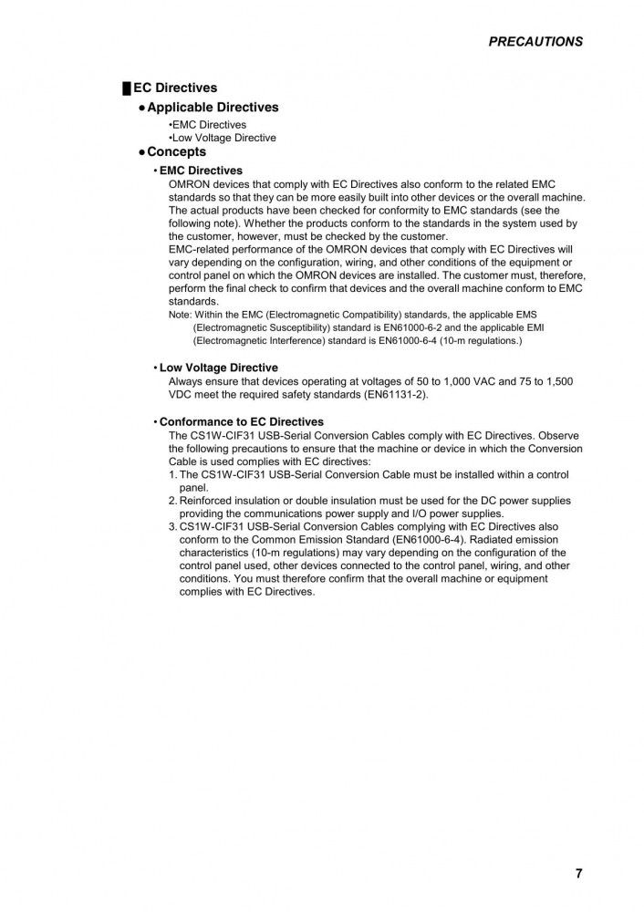 CS1W-CIF31 manual page 8