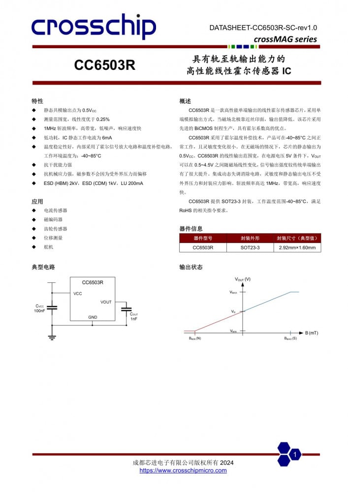 CC6503R datasheet page 1