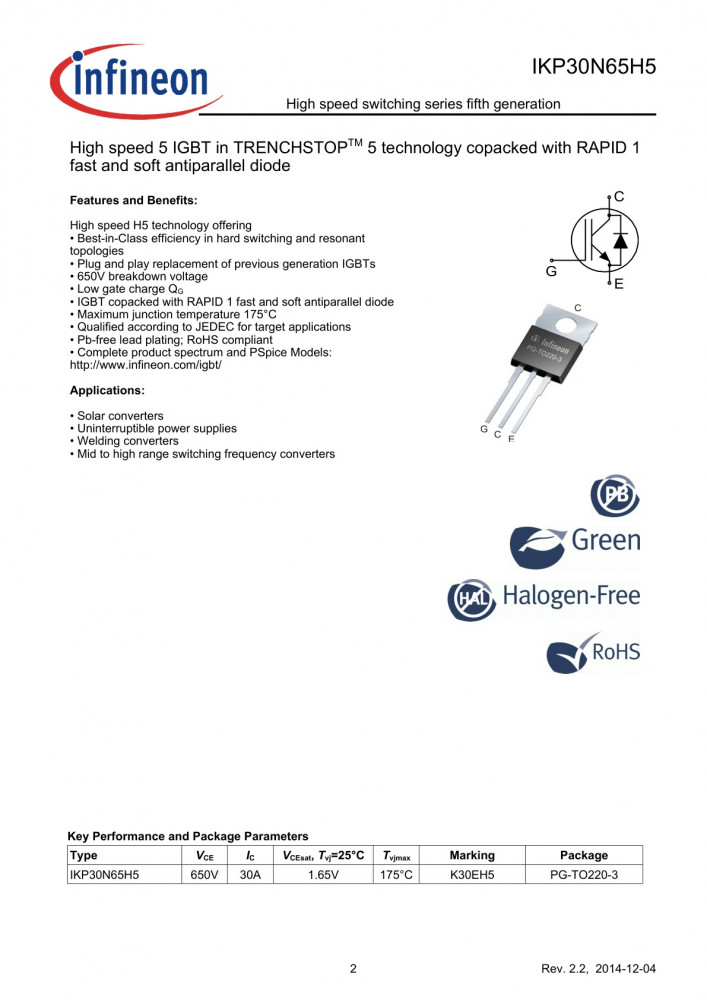 IKP30N65H5 datasheet page 2
