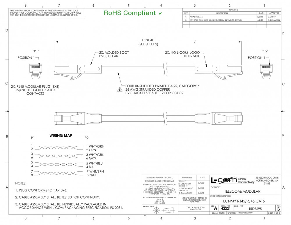 L-com TRDE695 drawing page 1