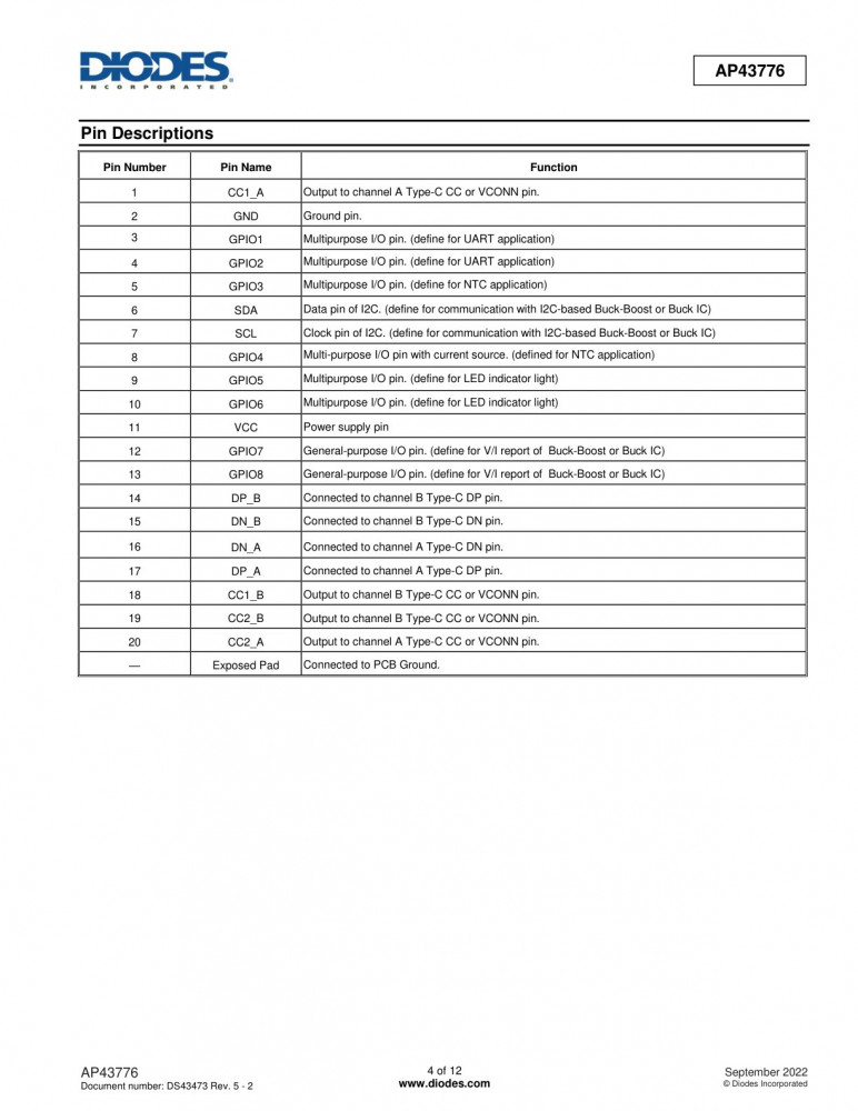 AP43776 datasheet page 4