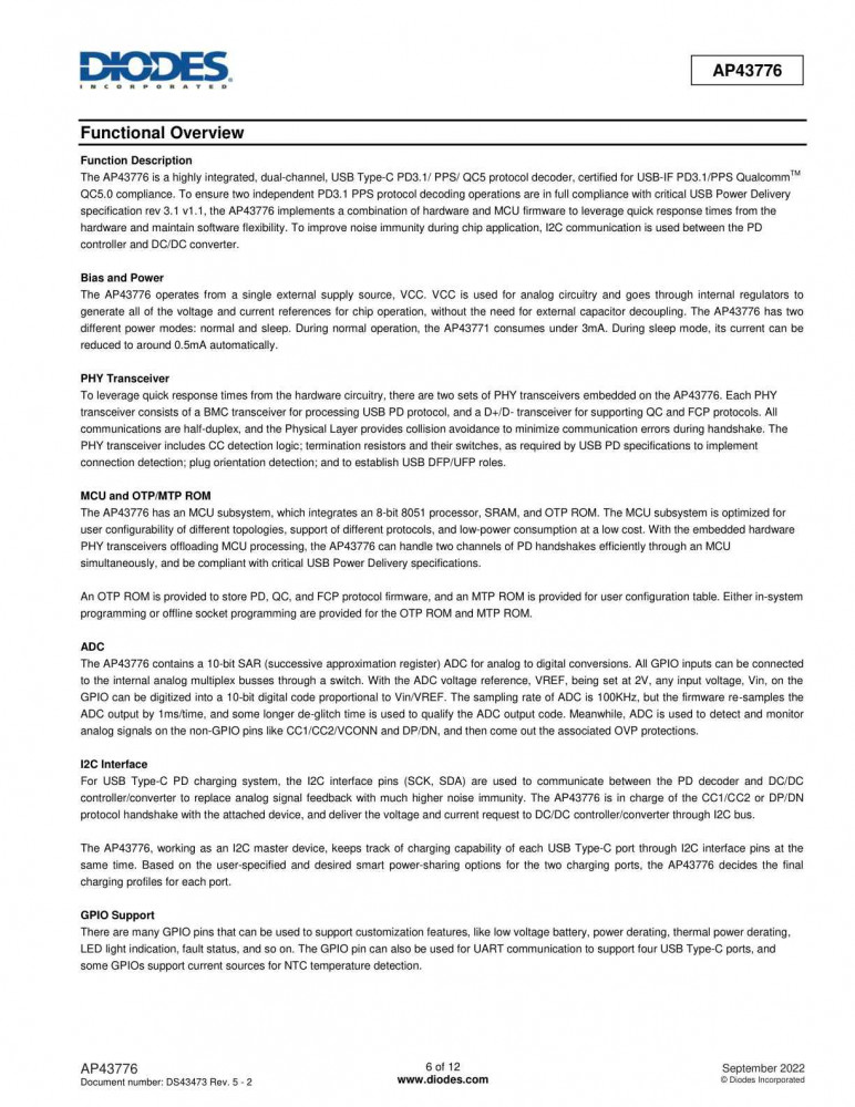 AP43776 datasheet page 6