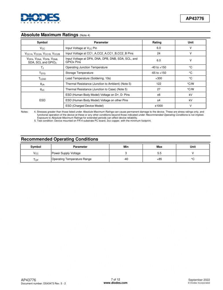 AP43776 datasheet page 7
