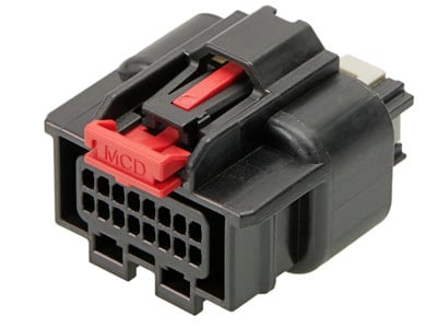 Mini50 Sealed Receptacle Housing, Dual Row, with CPA, 16 Circuits, Polarization Option B, Light Gray for sale