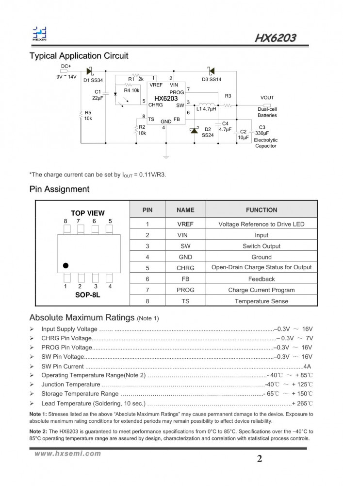 HX6203-APC datasheet page 2