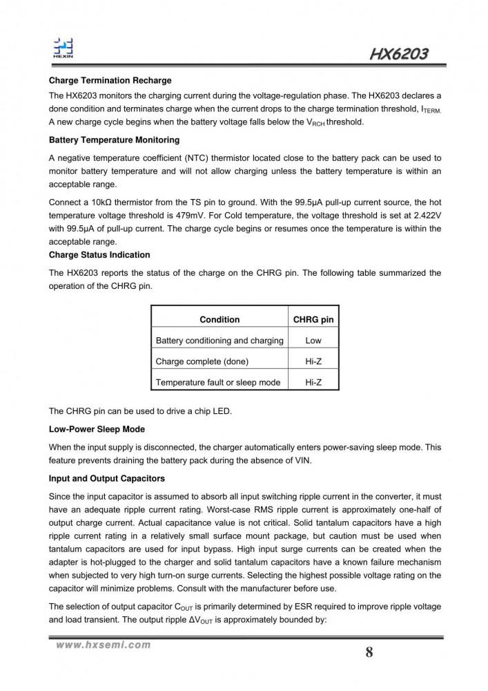 HX6203-APC datasheet page 8