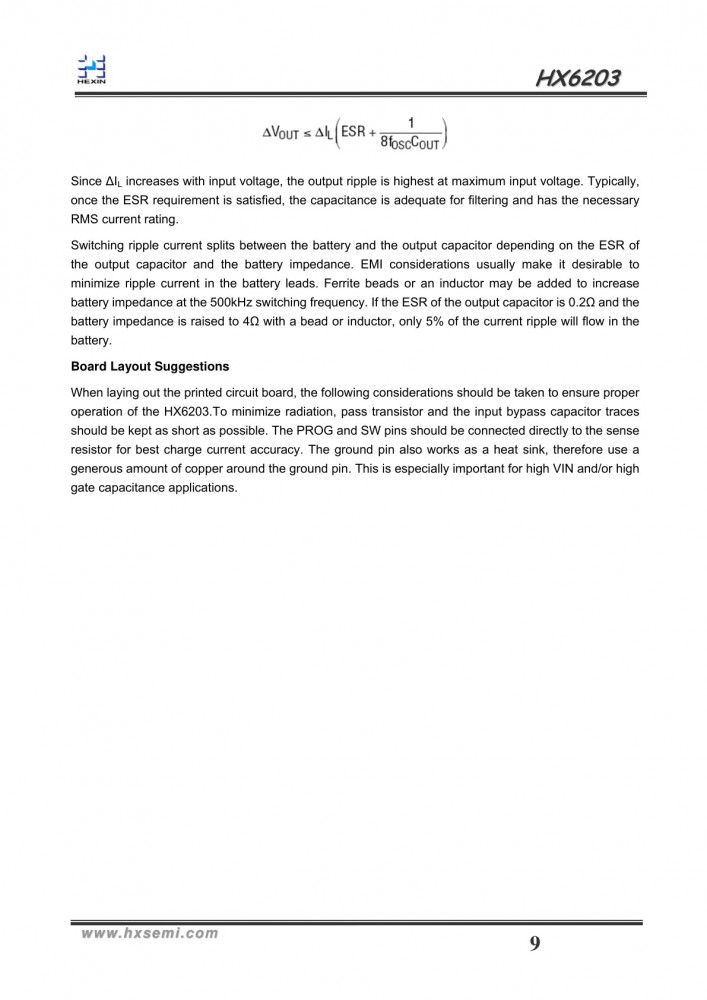 HX6203-APC datasheet page 9