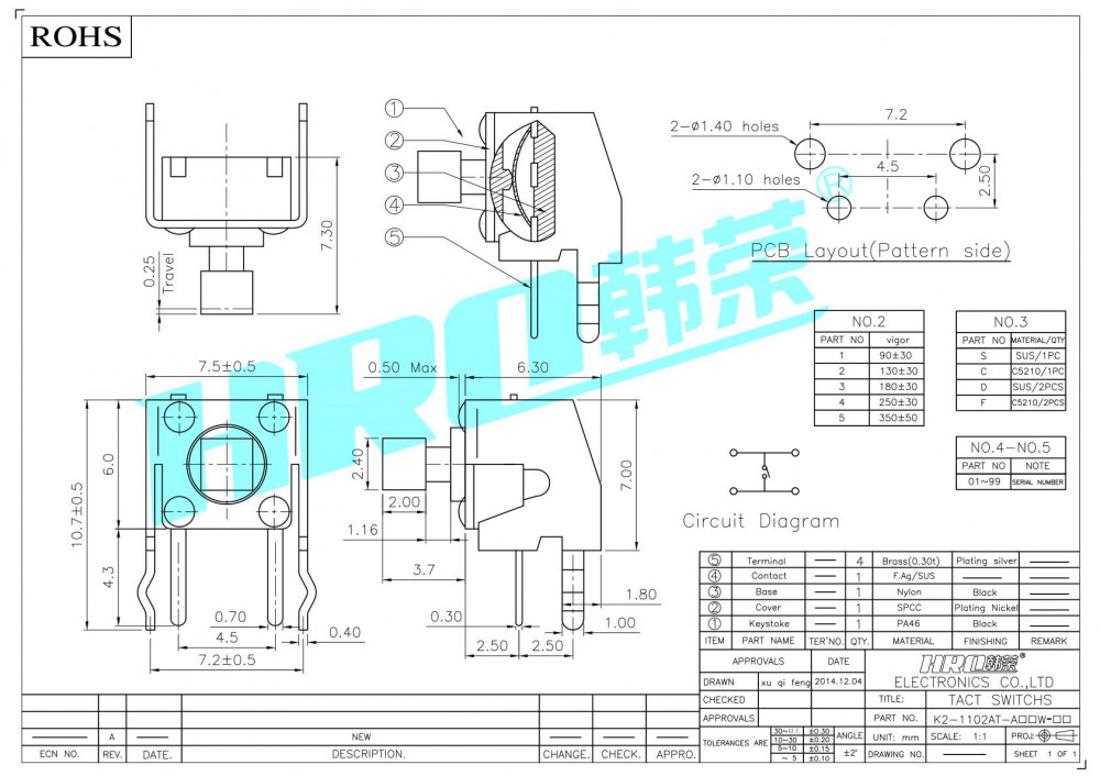 K2-1102AT-A4CW-01 manufacturer drawing