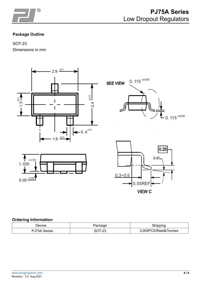 PJ75AL30SQ datasheet page 6