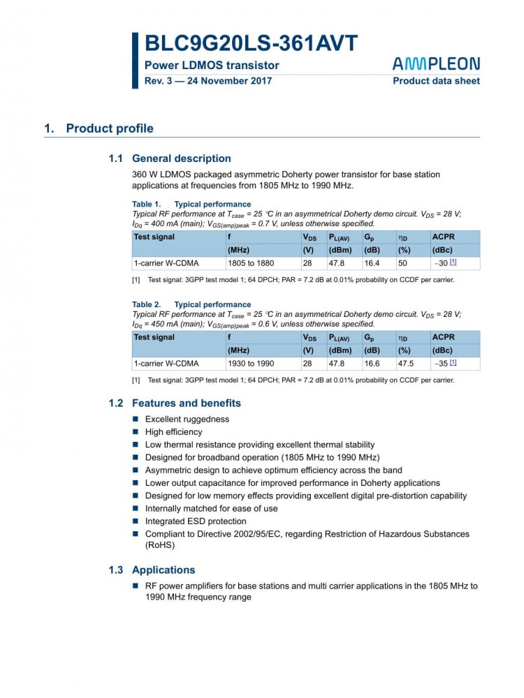 BLC9G20LS-361AVTZ datasheet page 1