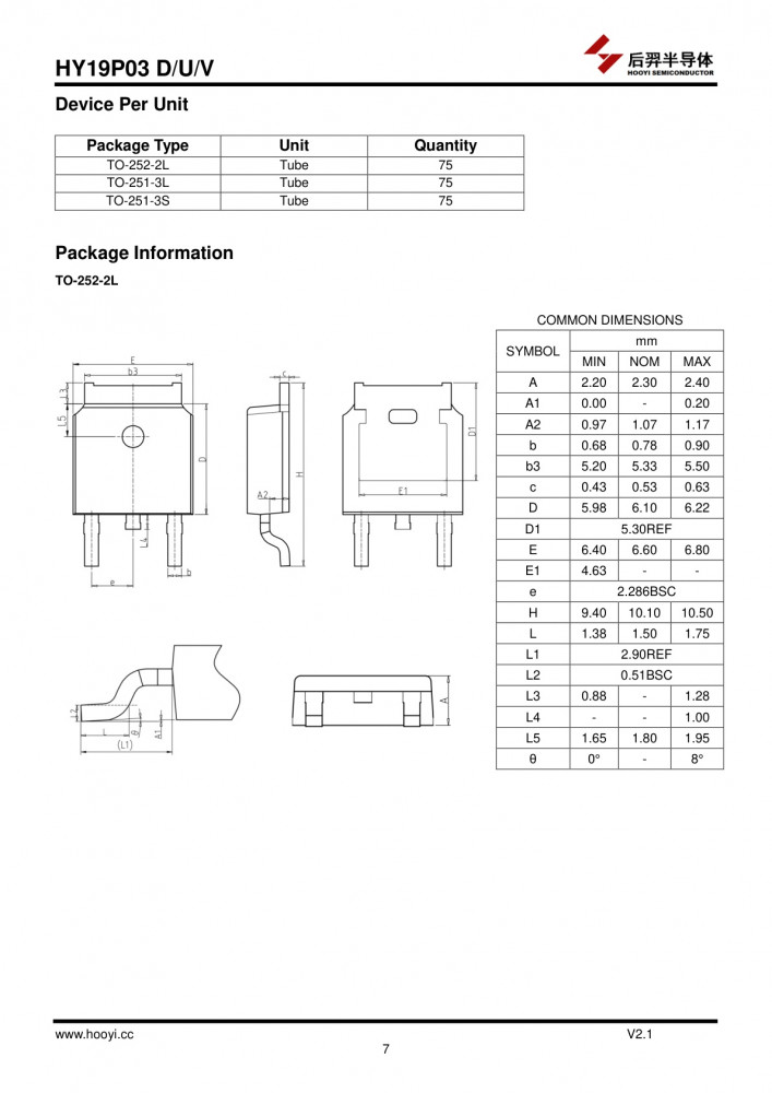 HY19P03D datasheet page 7