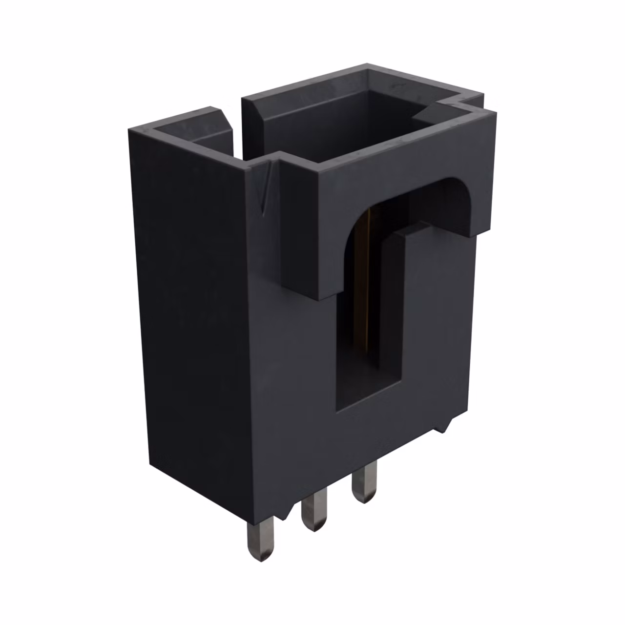 2.54mm Pitch SL Header, Single Row, Vertical, 3.05mm Pocket, Shrouded, 3.30mm Tail Length, 22 Circuits, 0.76µm Gold (Au) Selective Plating, Matte Tin (Sn) Tail Plating