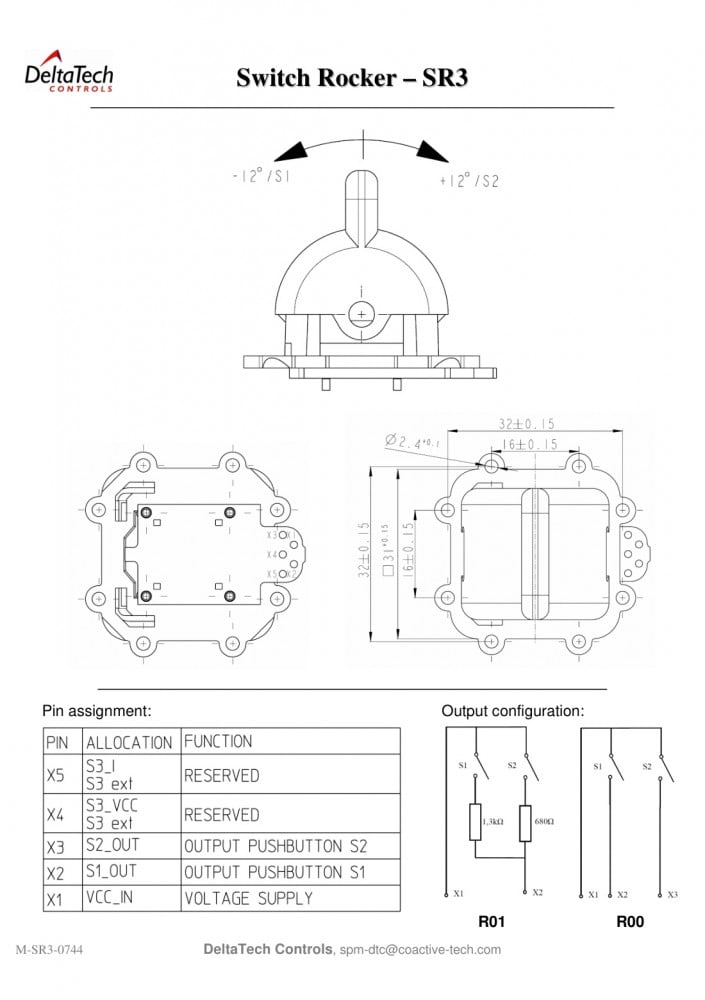 C&K SR3S technical document page 3