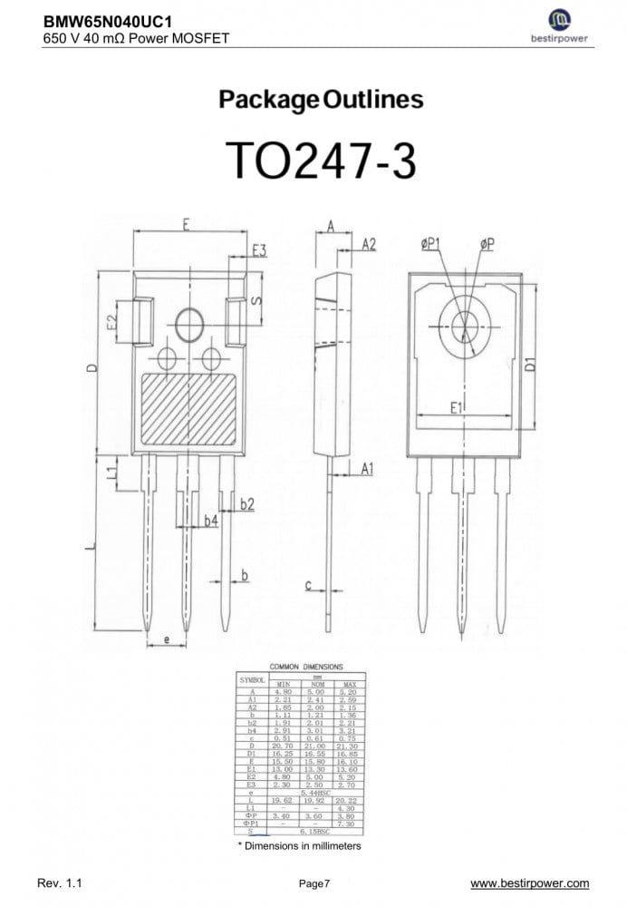BMW65N040UC1 datasheet page 7